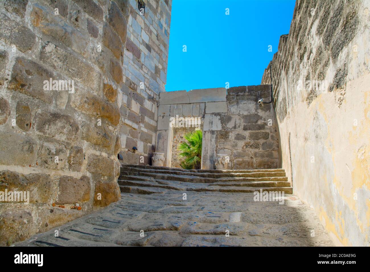 Main gate in famous St. Peter's Castle, Bodrum, Turkey Stock Photo - Alamy
