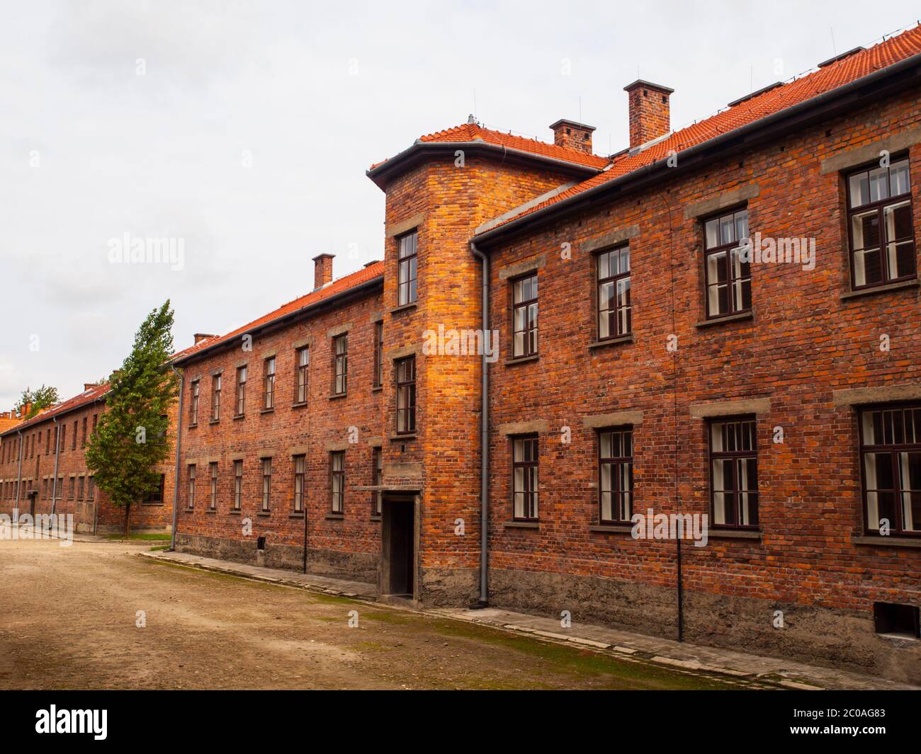 Brick building Auschwitz (Oswiecim) concentration camp (Poland Stock ...