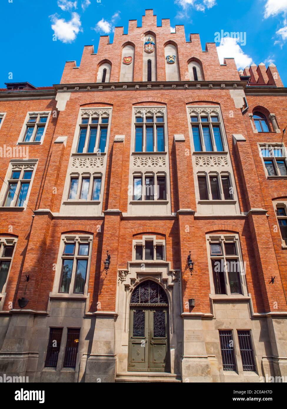 Red brick medieval building of Collegium Witkowskiego of Jagiellonian ...