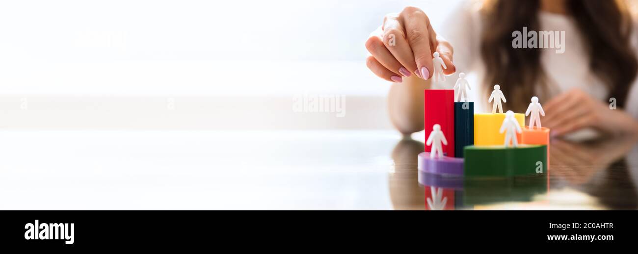 Employee Market Chart. Economics Graph. 3D Pie Stock Photo - Alamy