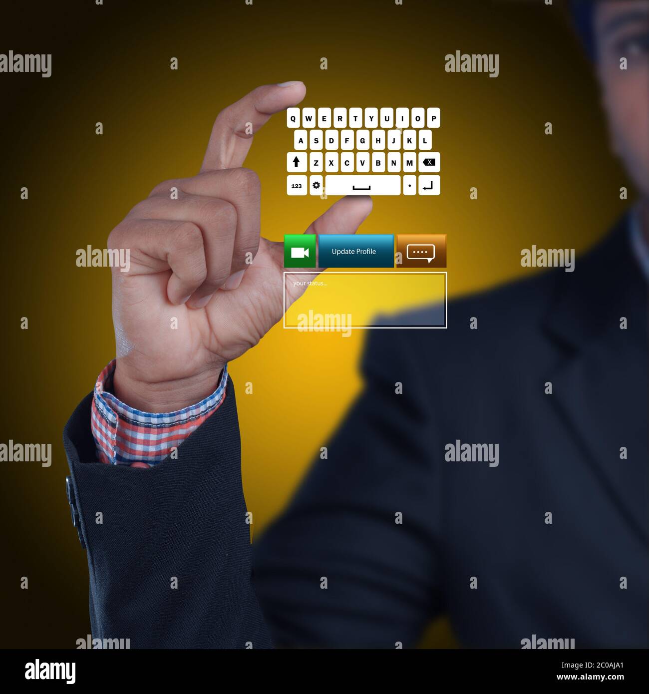 Man showing computer keys Stock Photo - Alamy