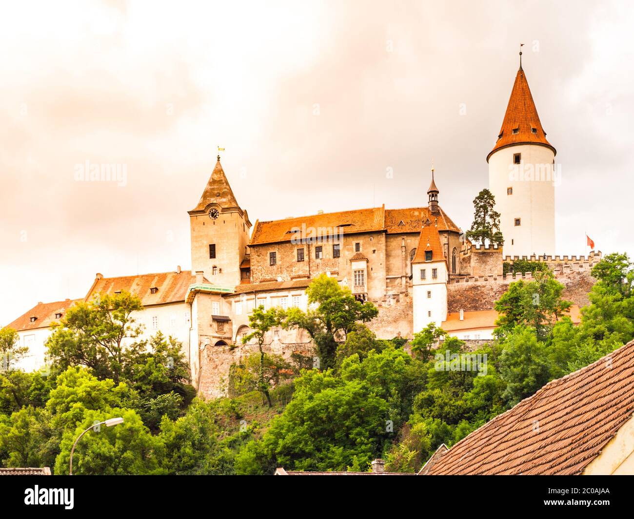 Royal medieval castle of Krivoklat in Central Bohemia, Czech Republic ...