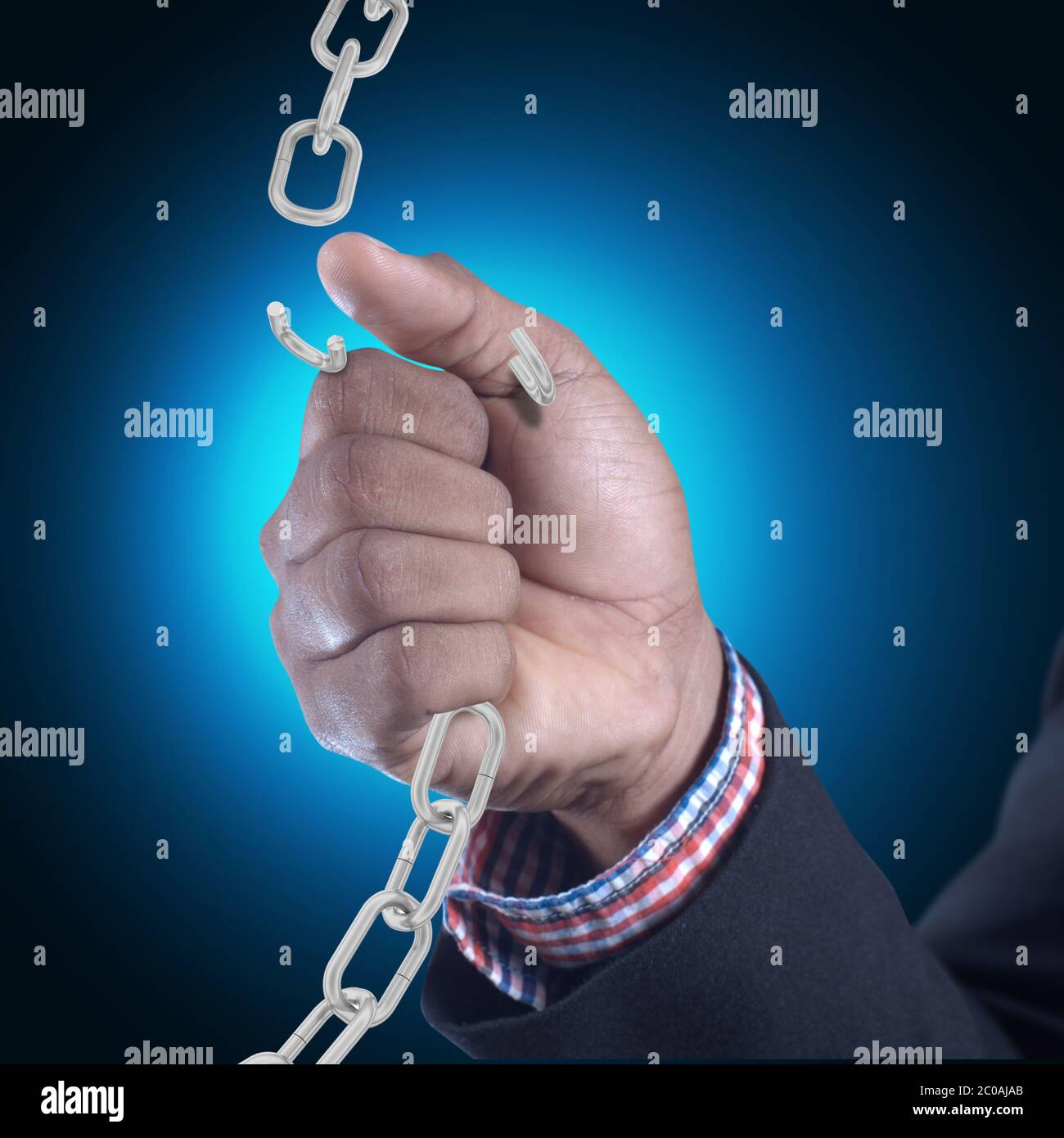 Broken chain hands freedom hi-res stock photography and images - Alamy