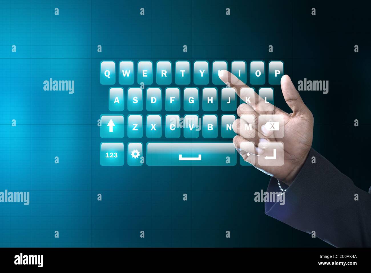 Man showing computer keys Stock Photo - Alamy