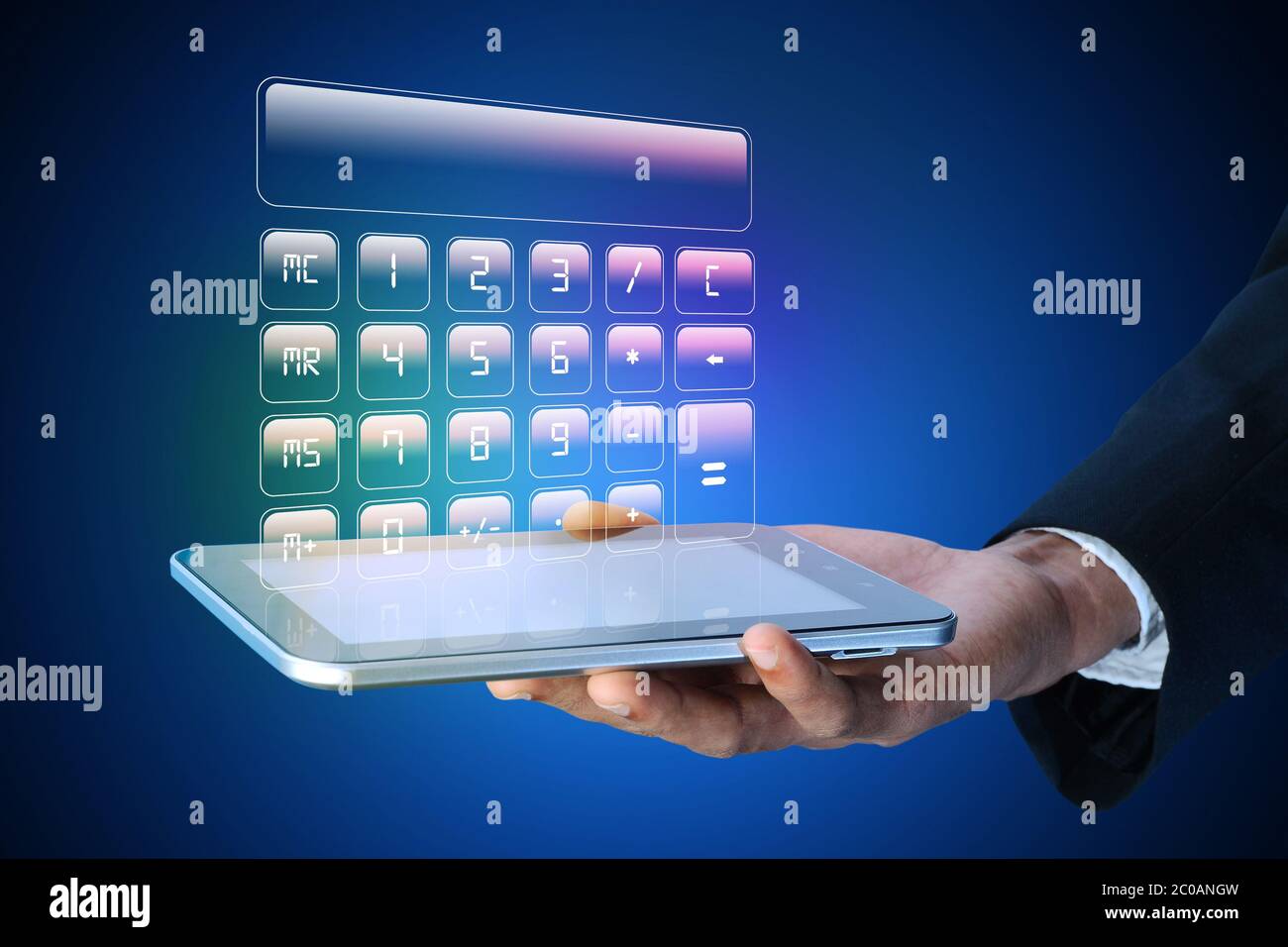 Man showing computer keys Stock Photo - Alamy