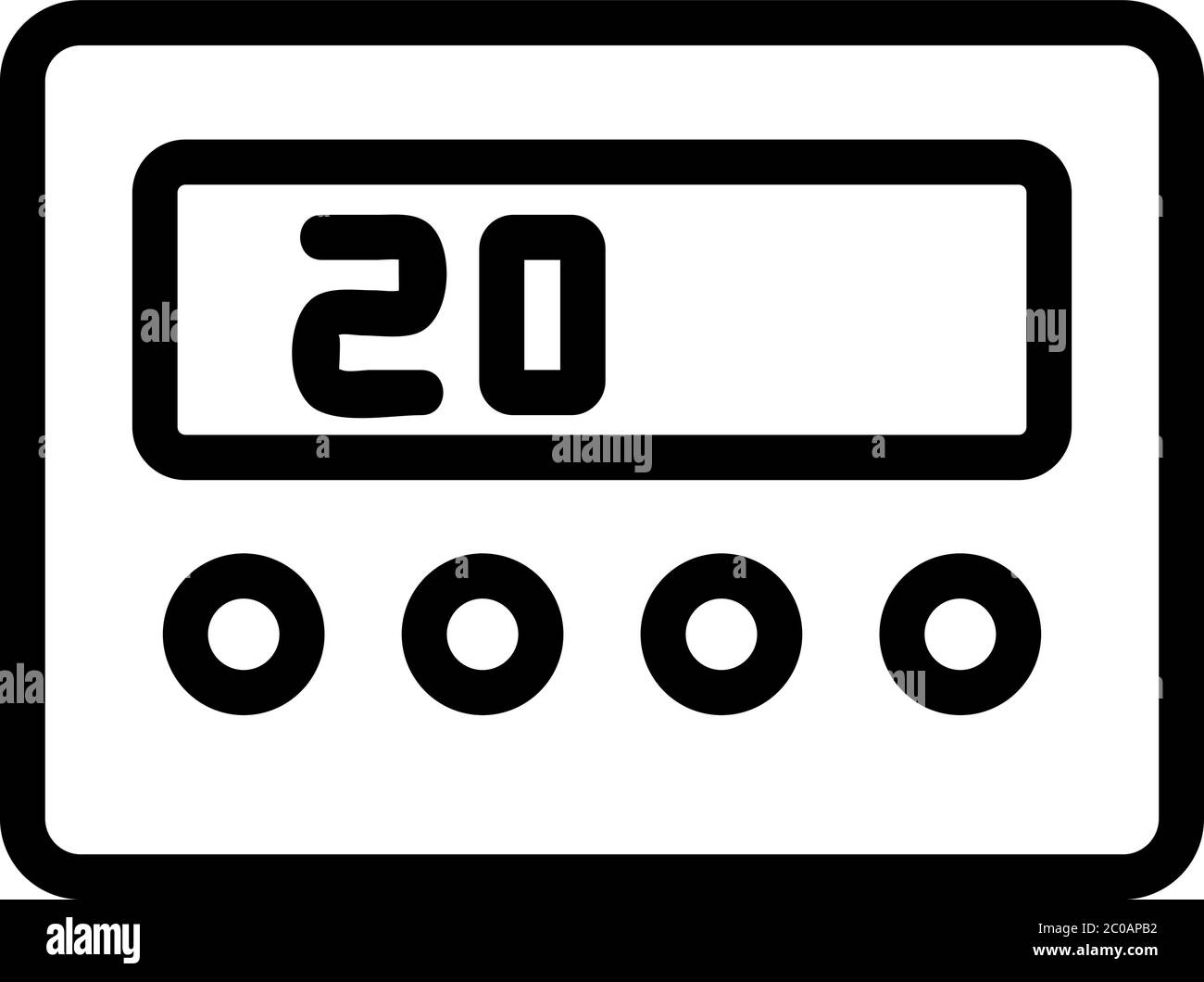 electronic house climate control icon vector outline illustration Stock ...