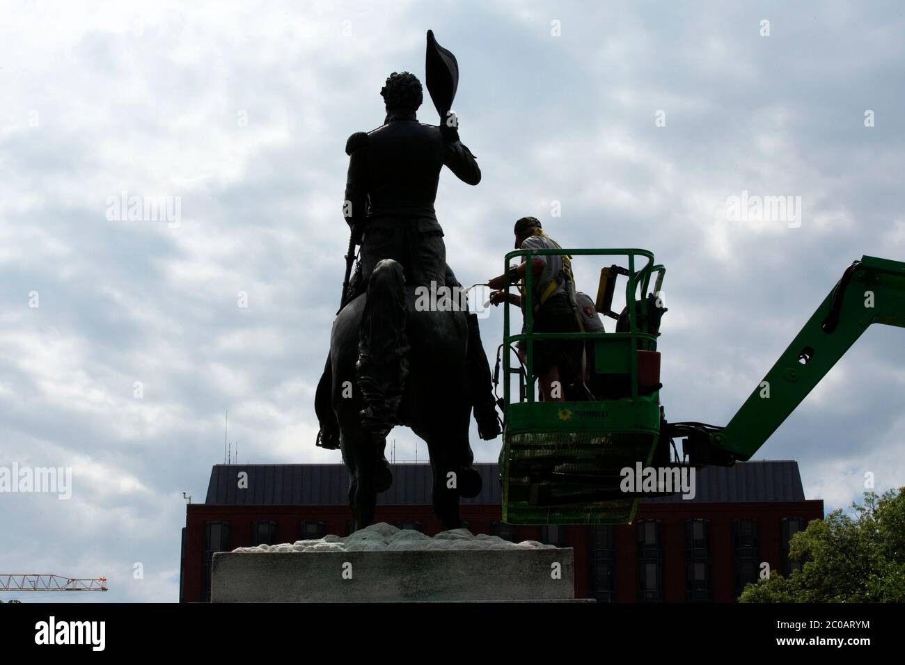 George washington statue removed hi-res stock photography and images ...