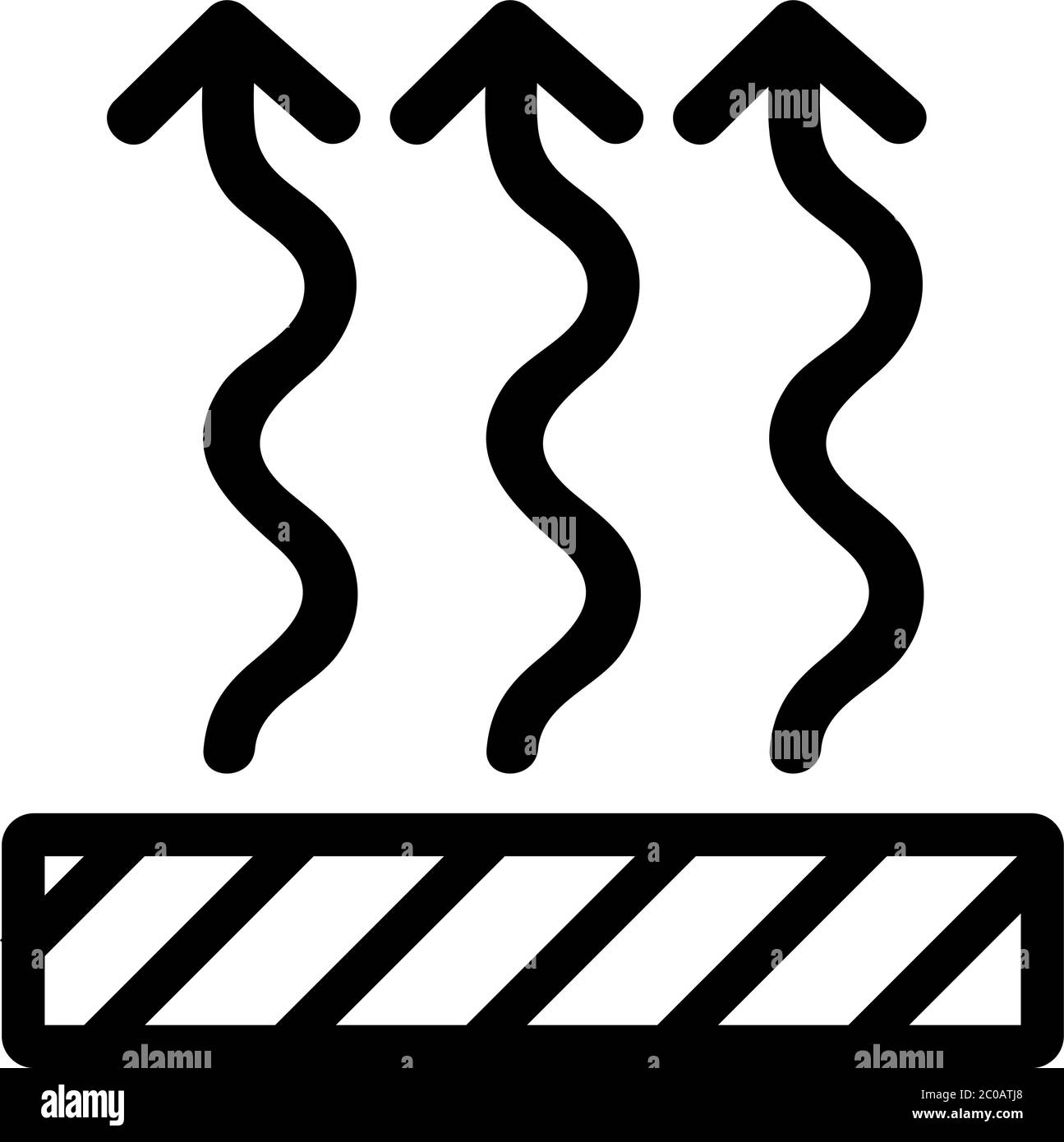 heating floor arrow icon vector outline illustration Stock Vector Image ...