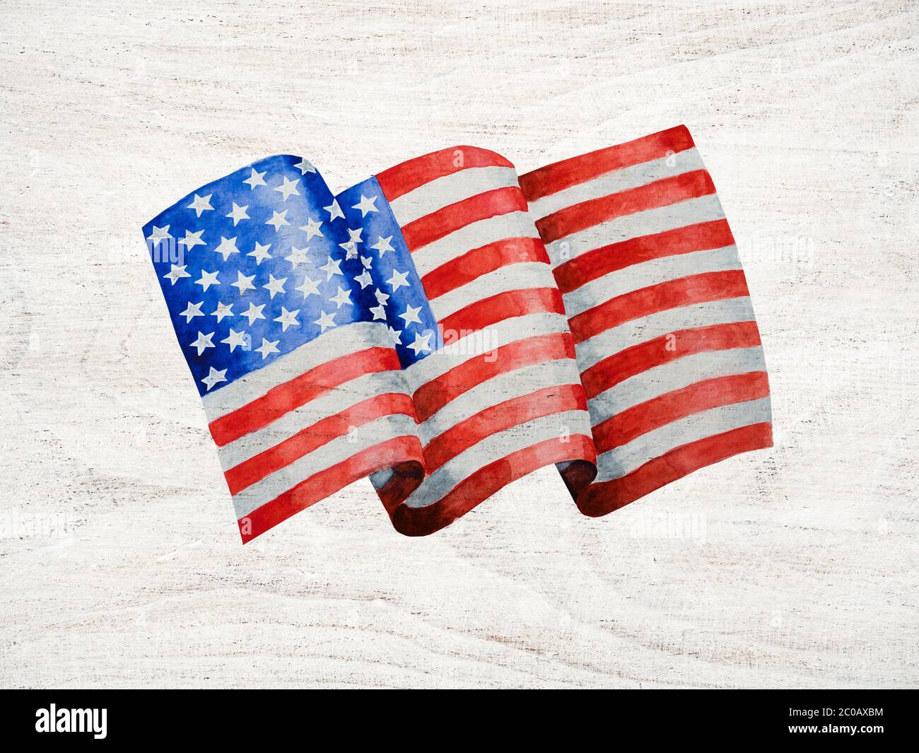 Beautiful drawing of the American Flag. Closeup Stock Photo - Alamy