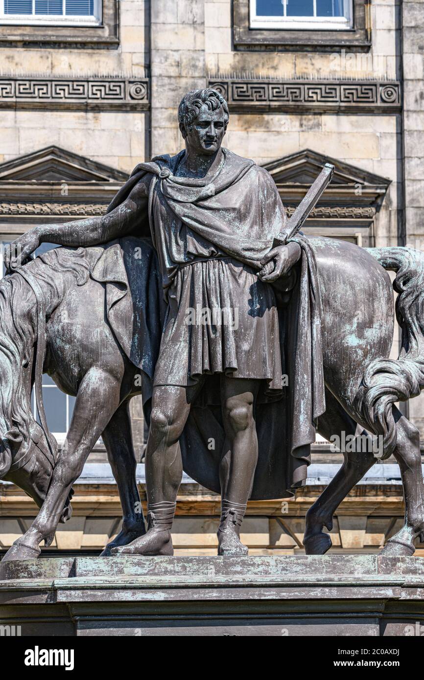 Thu 11 June 2020. Edinburgh, Scotland. The statue of John Hope, 4th ...