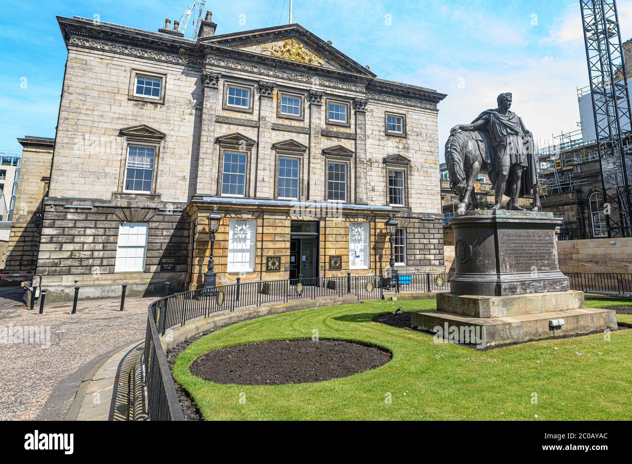 Thu 11 June 2020. Edinburgh, Scotland. The statue of John Hope, 4th ...