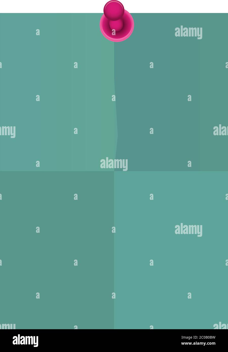 paper sheet note with pin metalic vector illustration design Stock ...