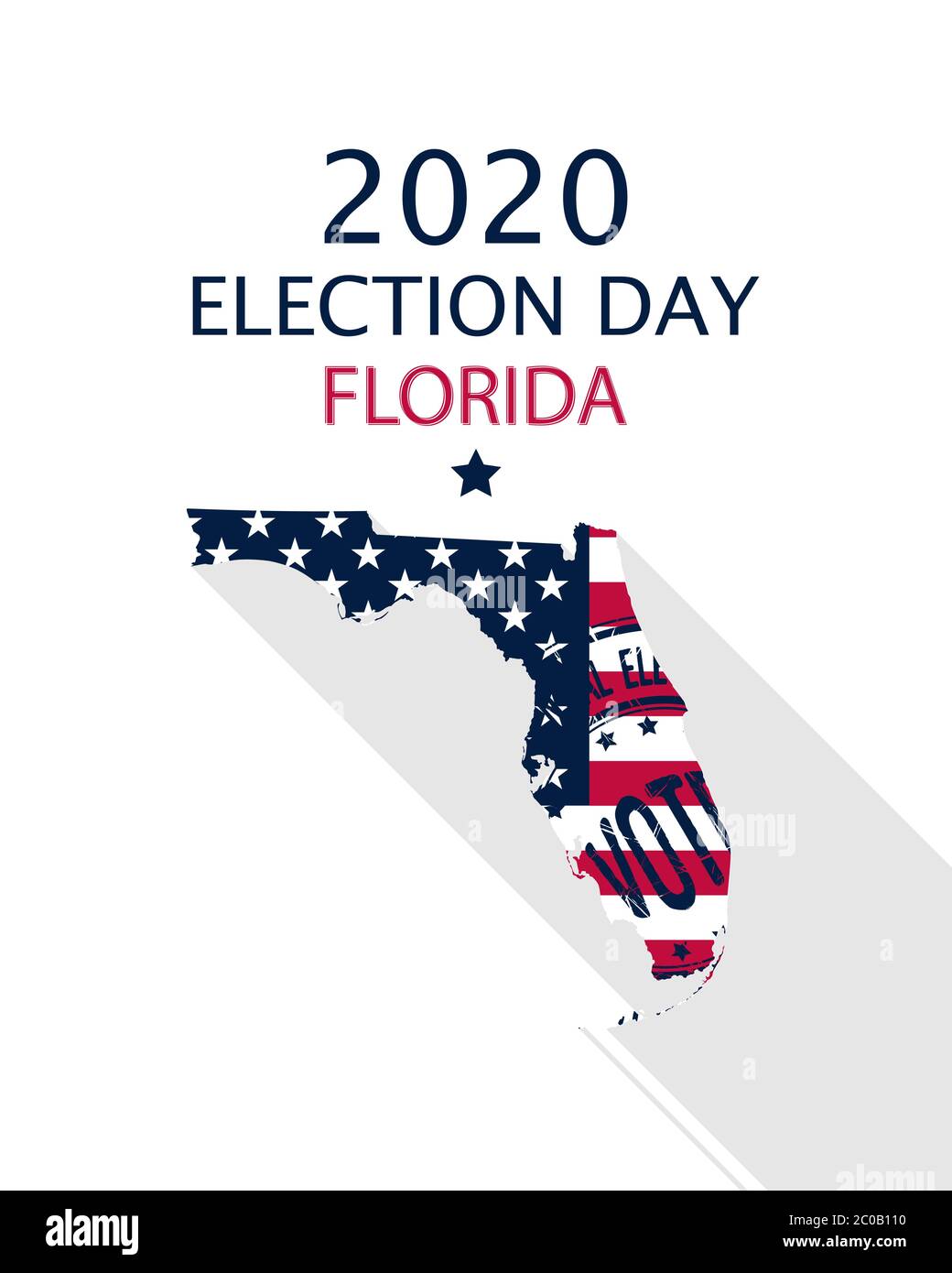 2020 United States of America Presidential Election Florida vector ...