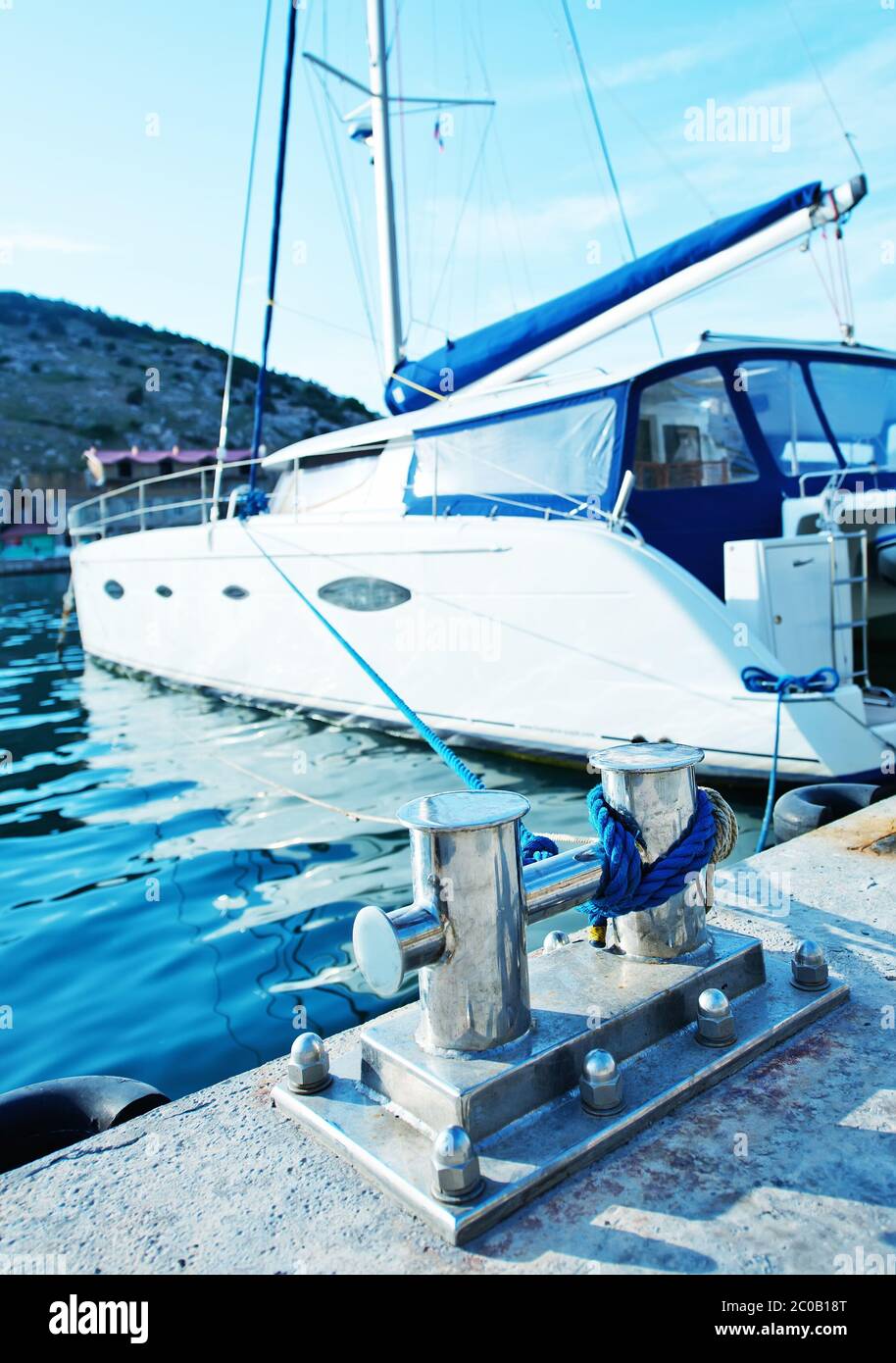 Boats and yachts in port Stock Photo - Alamy