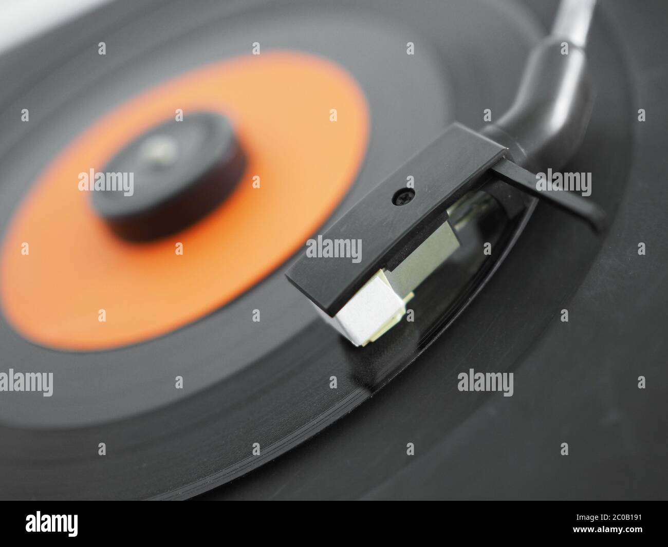 Vinyl record on turntable Stock Photo - Alamy