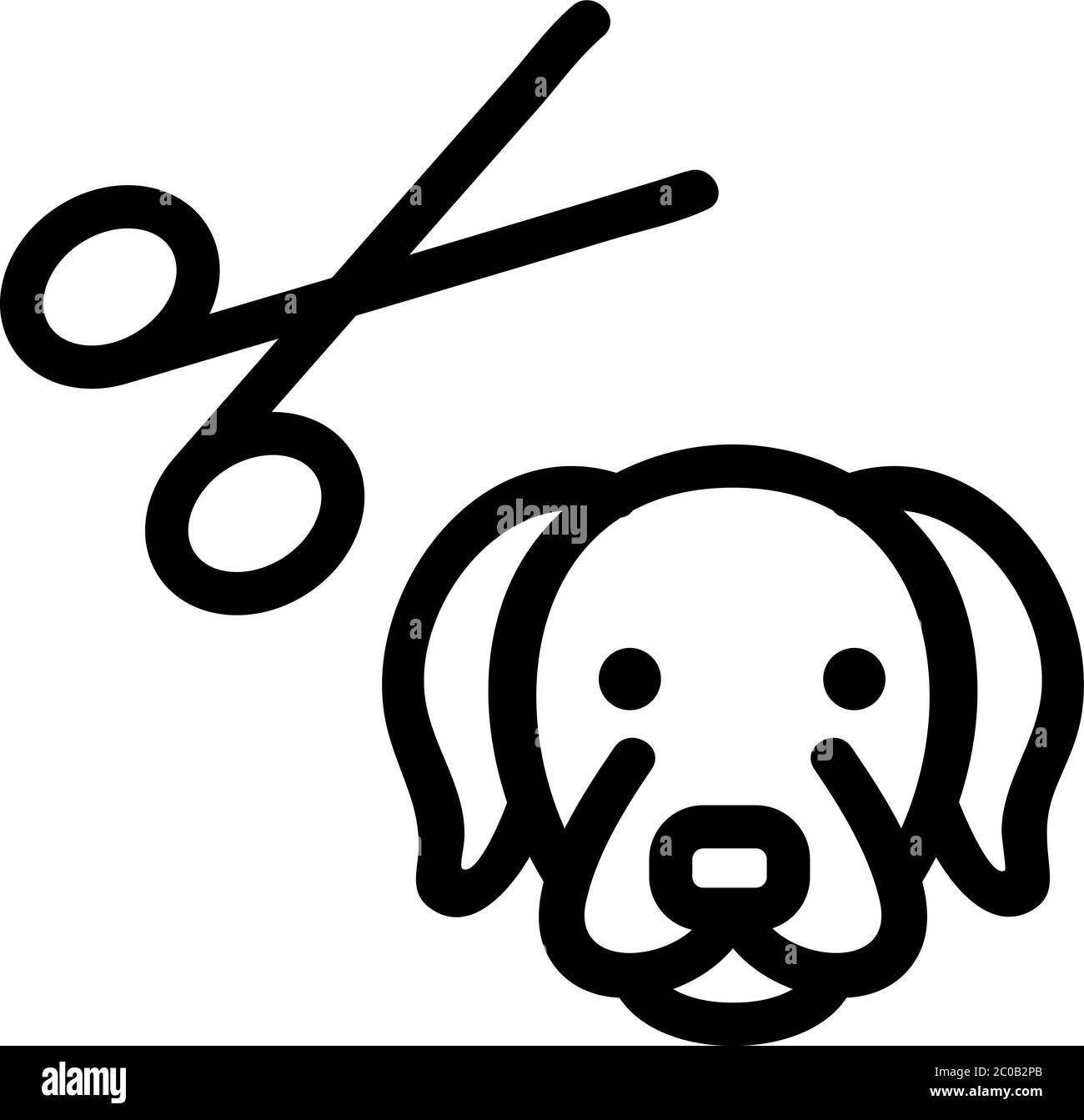 Dog Grooming Icon Vector Outline Illustration Stock Vector Image Art