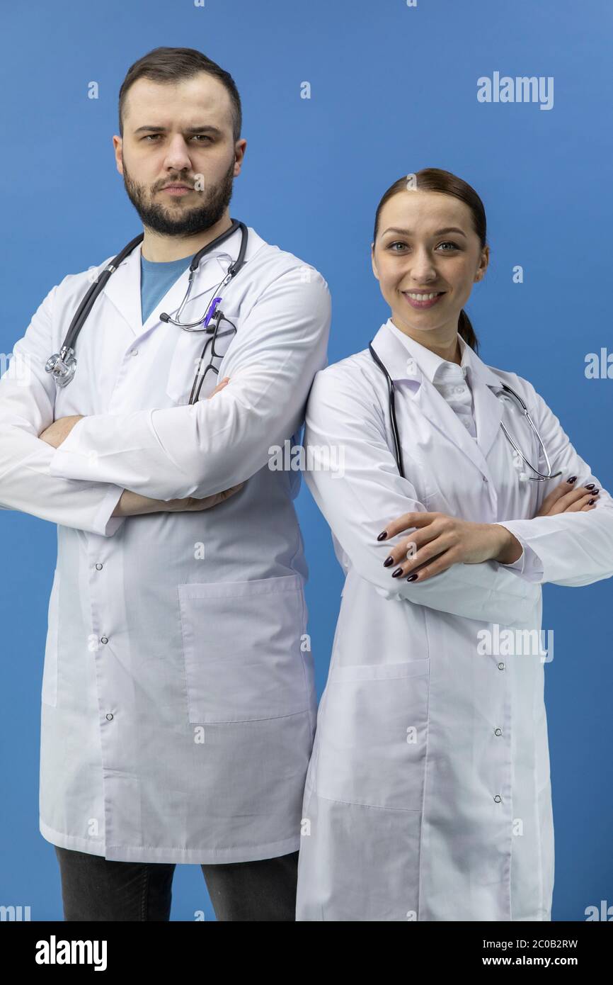 Confident female doctor stethoscope looks hi-res stock photography and ...