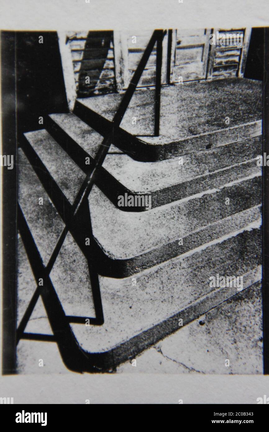 Fine 70s vintage black and white extreme photography of a formal set of ...