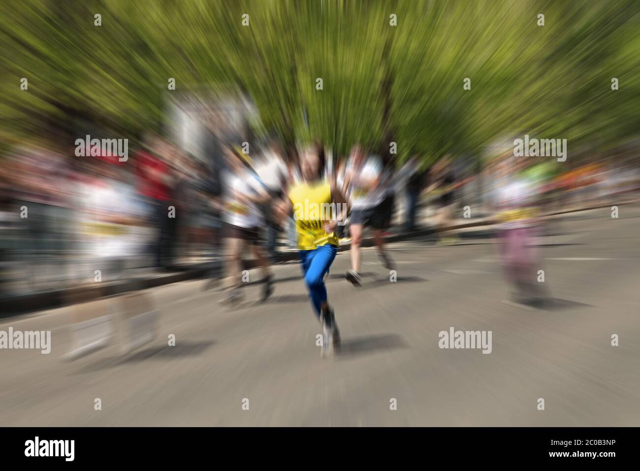Abstract background. International marathon runner. Blur effect ...