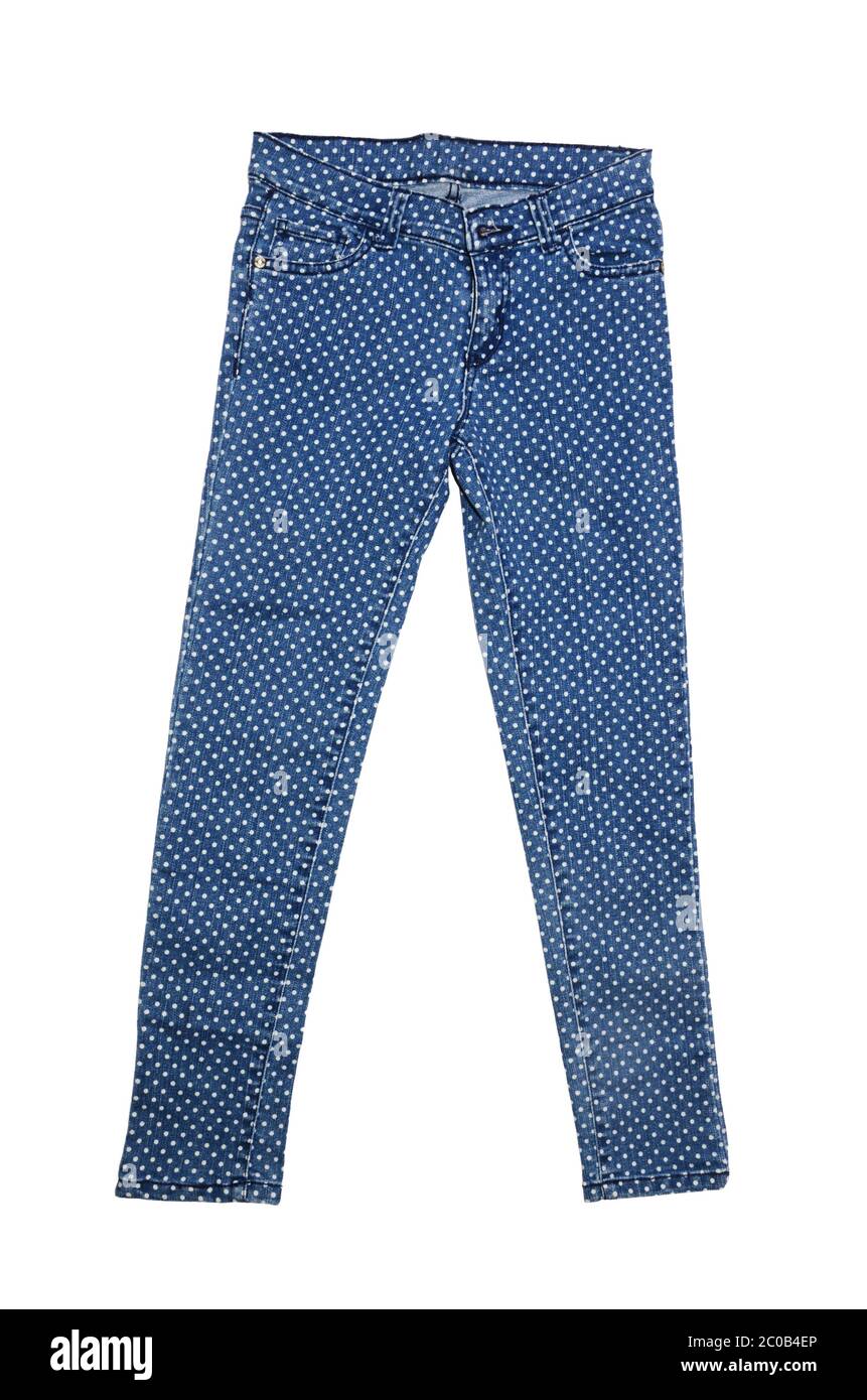 Female jeans isolated on white background Stock Photo - Alamy