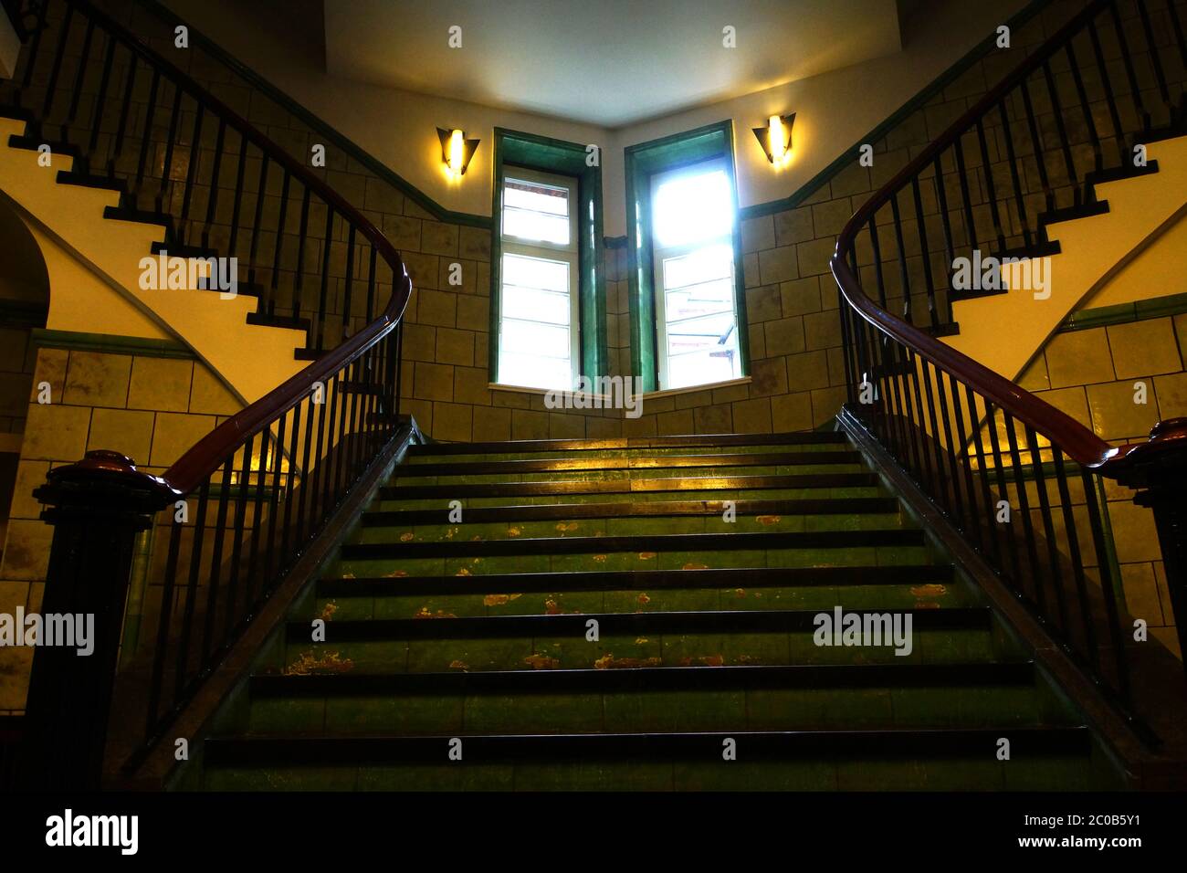 Staircase in the Chilehaus Stock Photo - Alamy