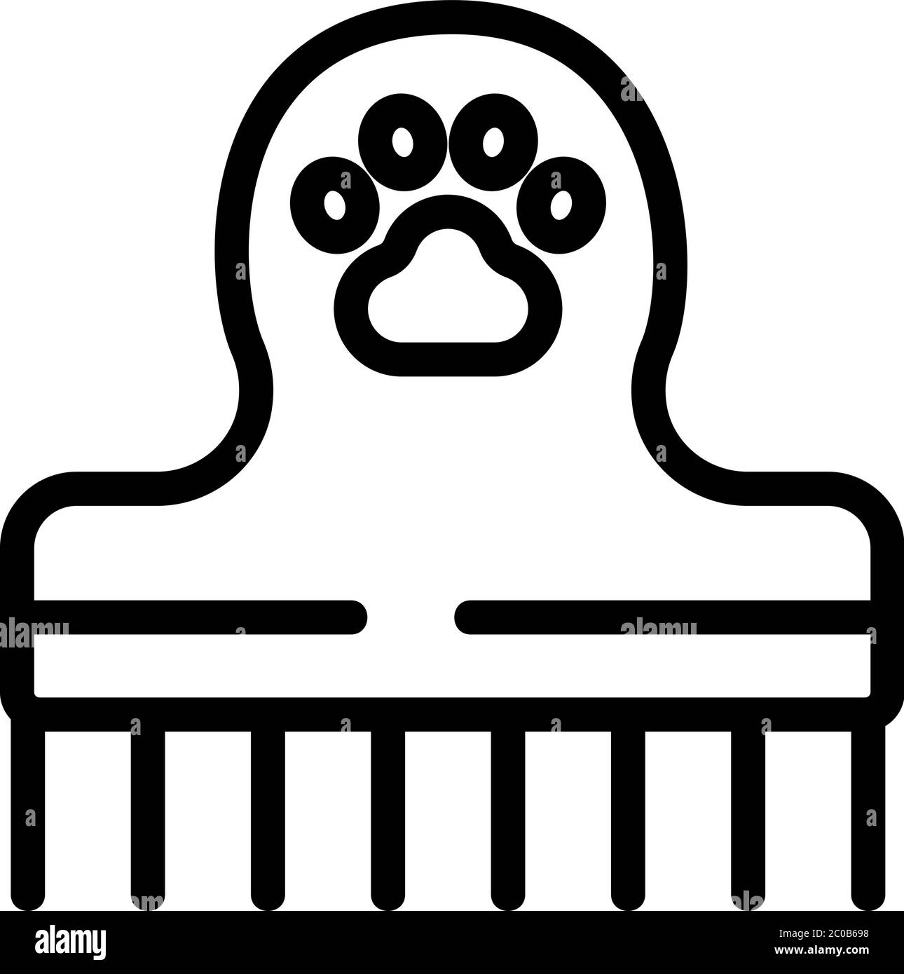 pet comb icon vector outline illustration Stock Vector Image & Art - Alamy