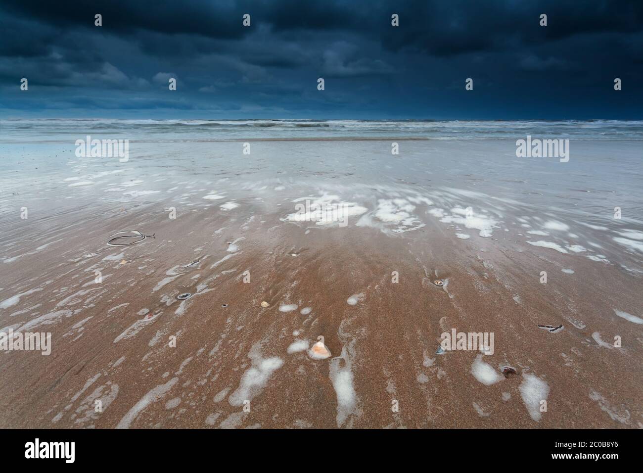 North sea coast at storm Stock Photo - Alamy