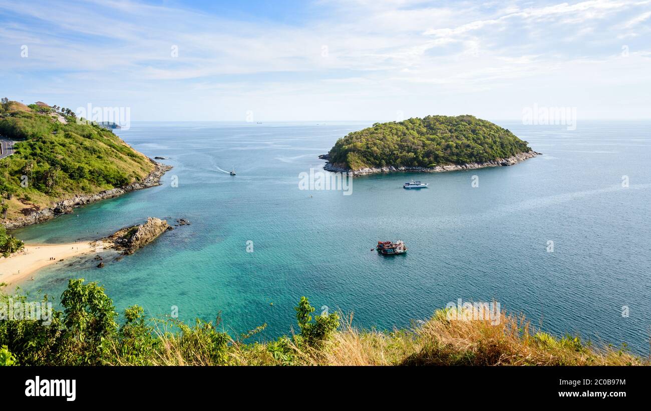 High angle view island and Andaman sea Stock Photo - Alamy