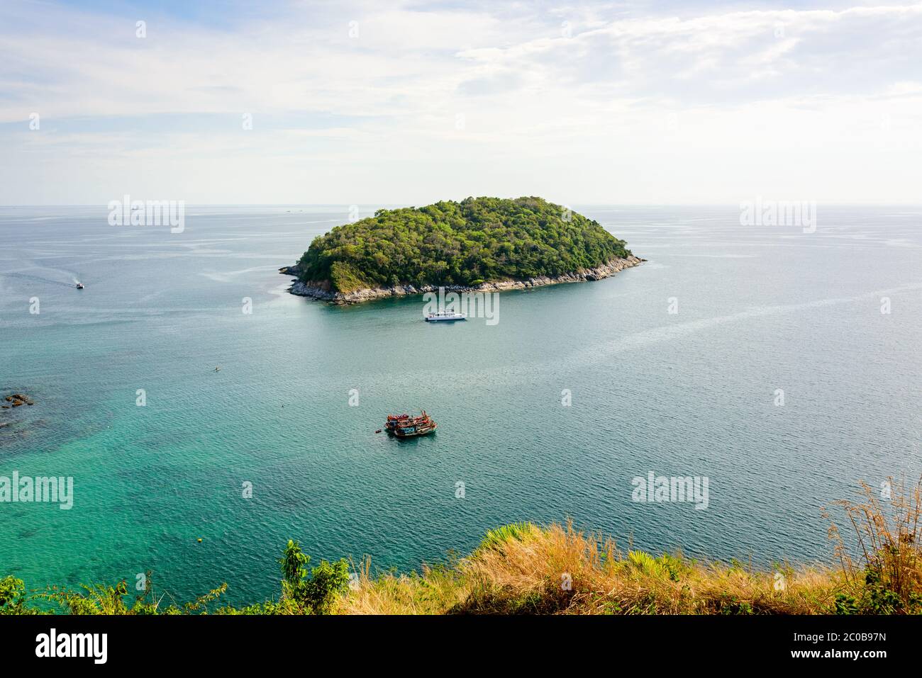 High angle view island and Andaman sea Stock Photo - Alamy