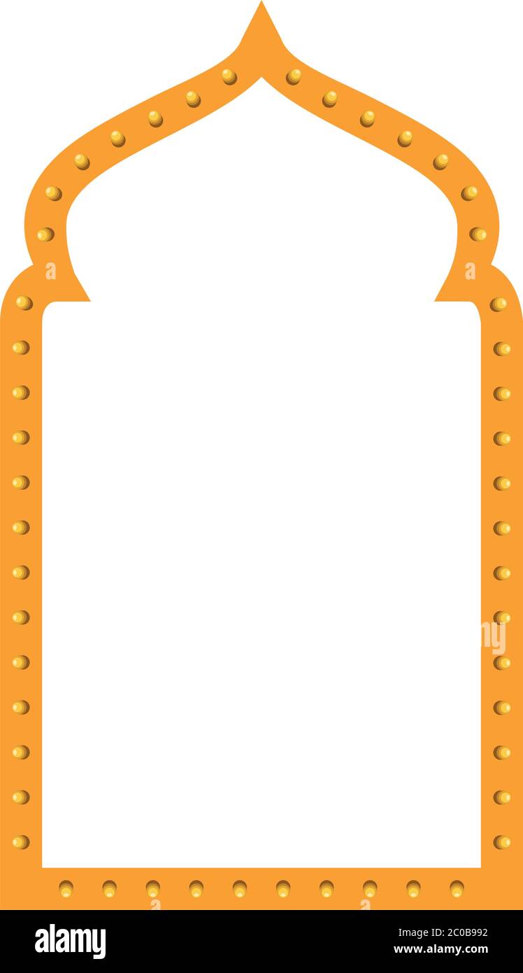 hindu golden arch window icon vector illustration design Stock Vector ...