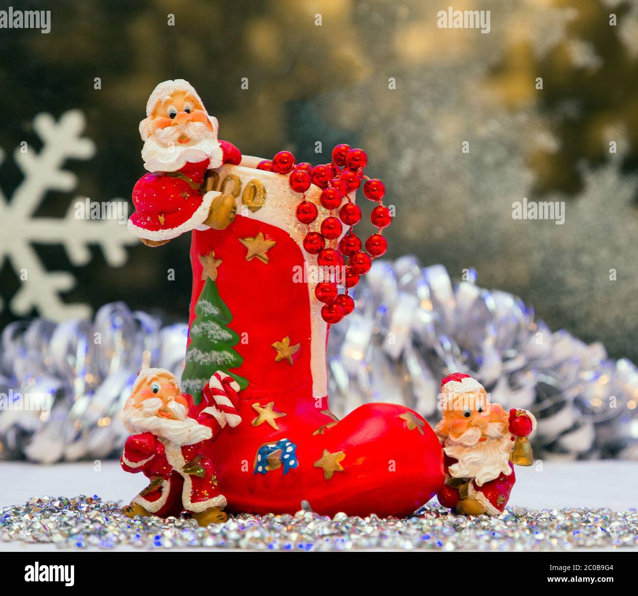Christmas card, toy dwarves Stock Photo - Alamy