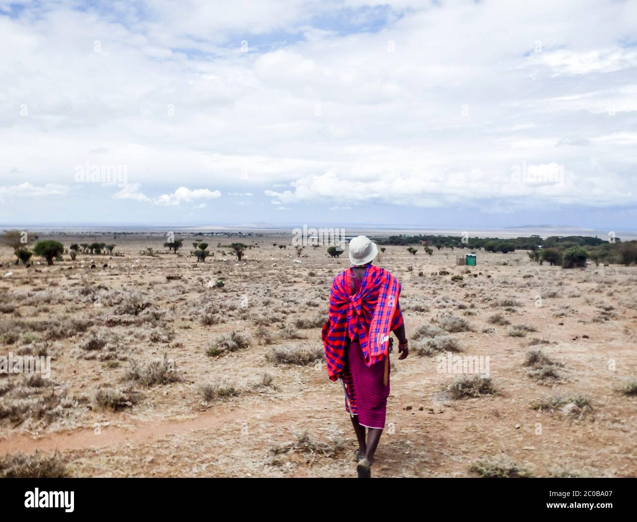 Maji Moto Eco Camp and Maasai Stock Photo - Alamy
