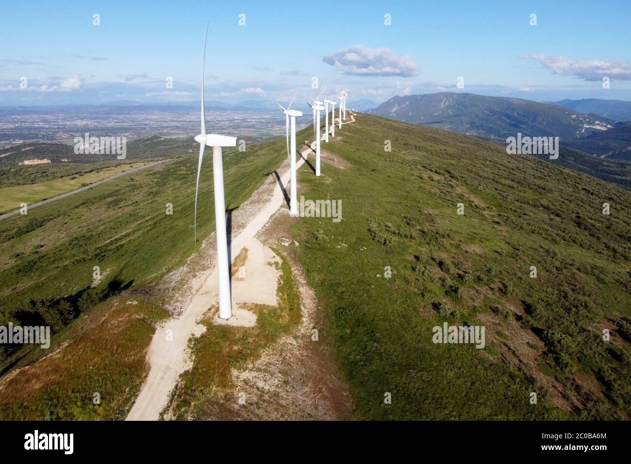 Beautiful 4k drone footage windmills hi-res stock photography and ...