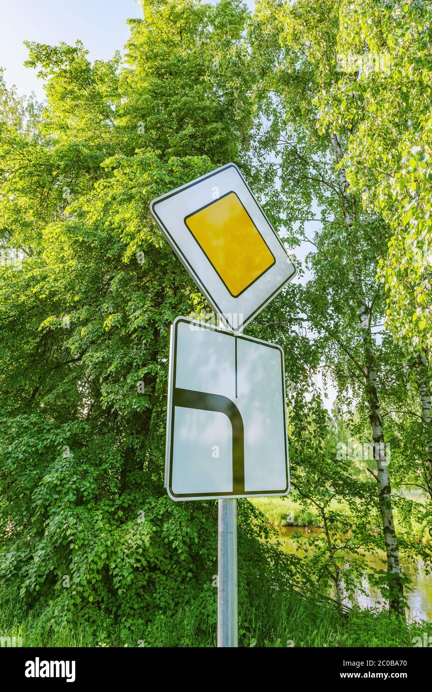 Two road signs Stock Photo - Alamy