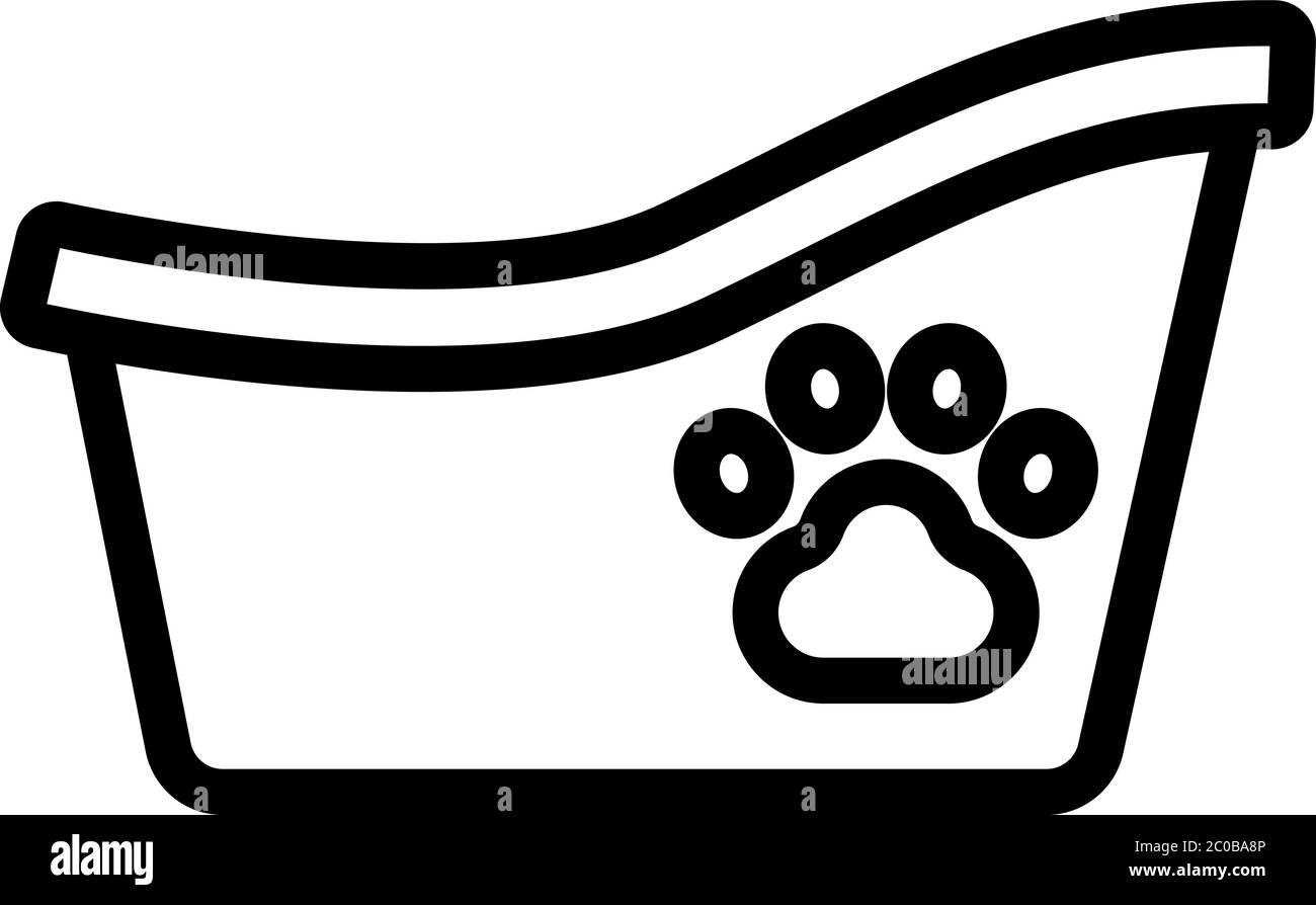 bathtub for animal icon vector outline illustration Stock Vector Image ...