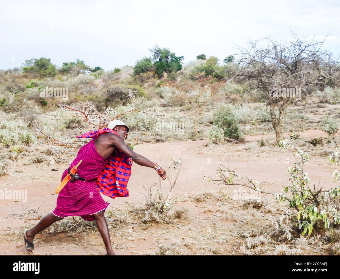 Maji Moto Eco Camp and Maasai Stock Photo - Alamy