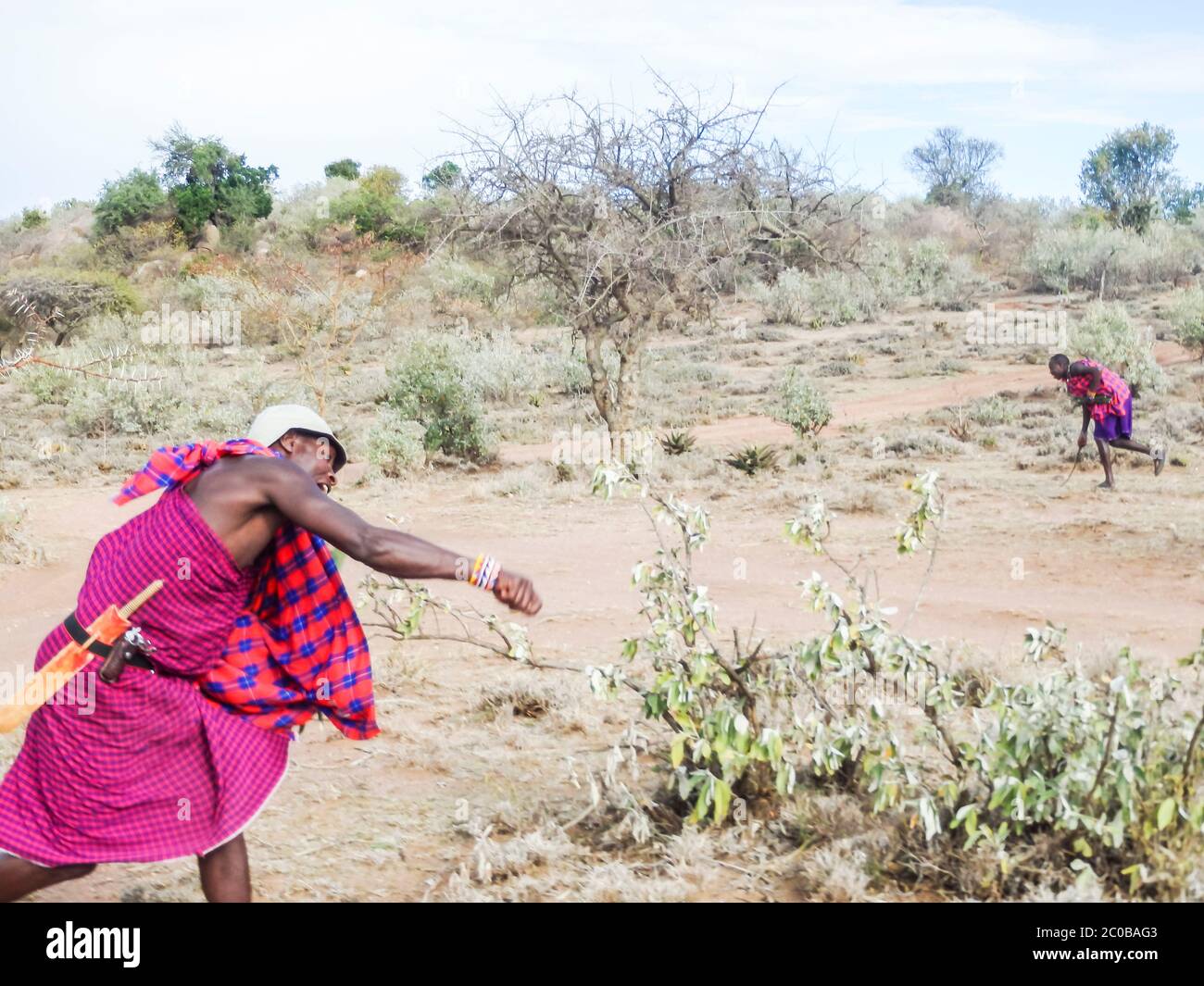Maji Moto Eco Camp and Maasai Stock Photo - Alamy