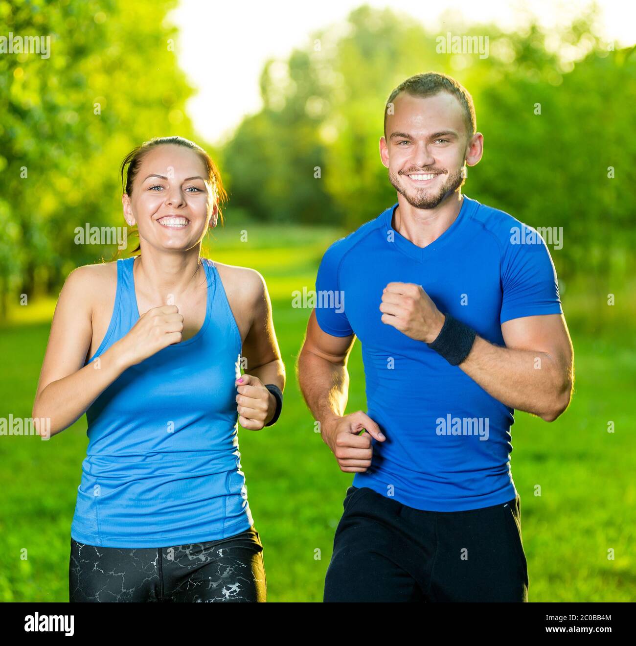 Man jogging running outdoors hi-res stock photography and images - Alamy