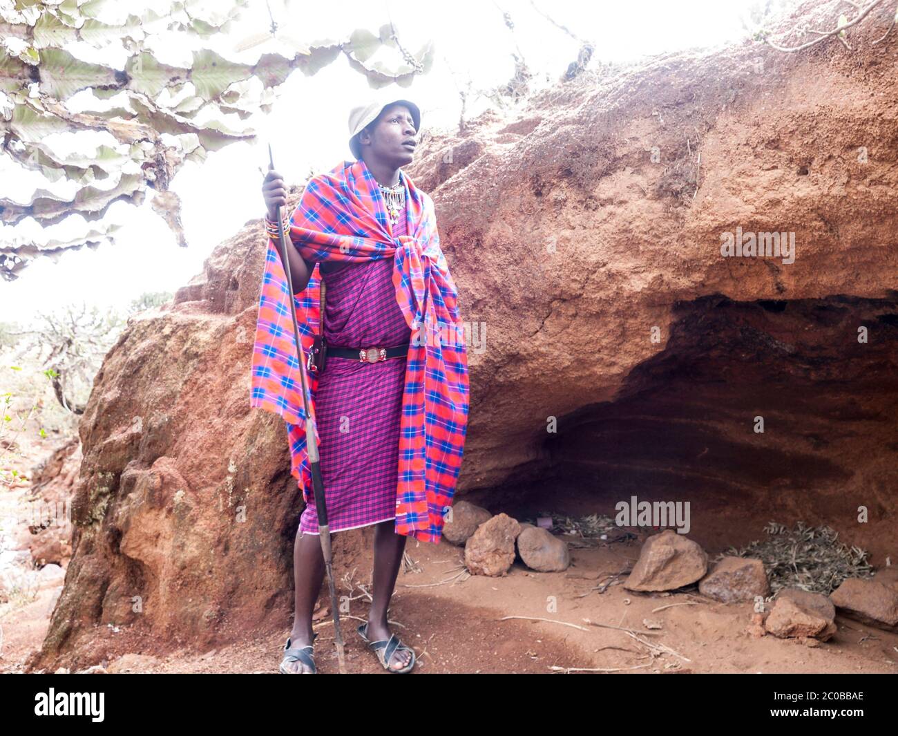 Maji Moto Eco Camp and Maasai Stock Photo - Alamy