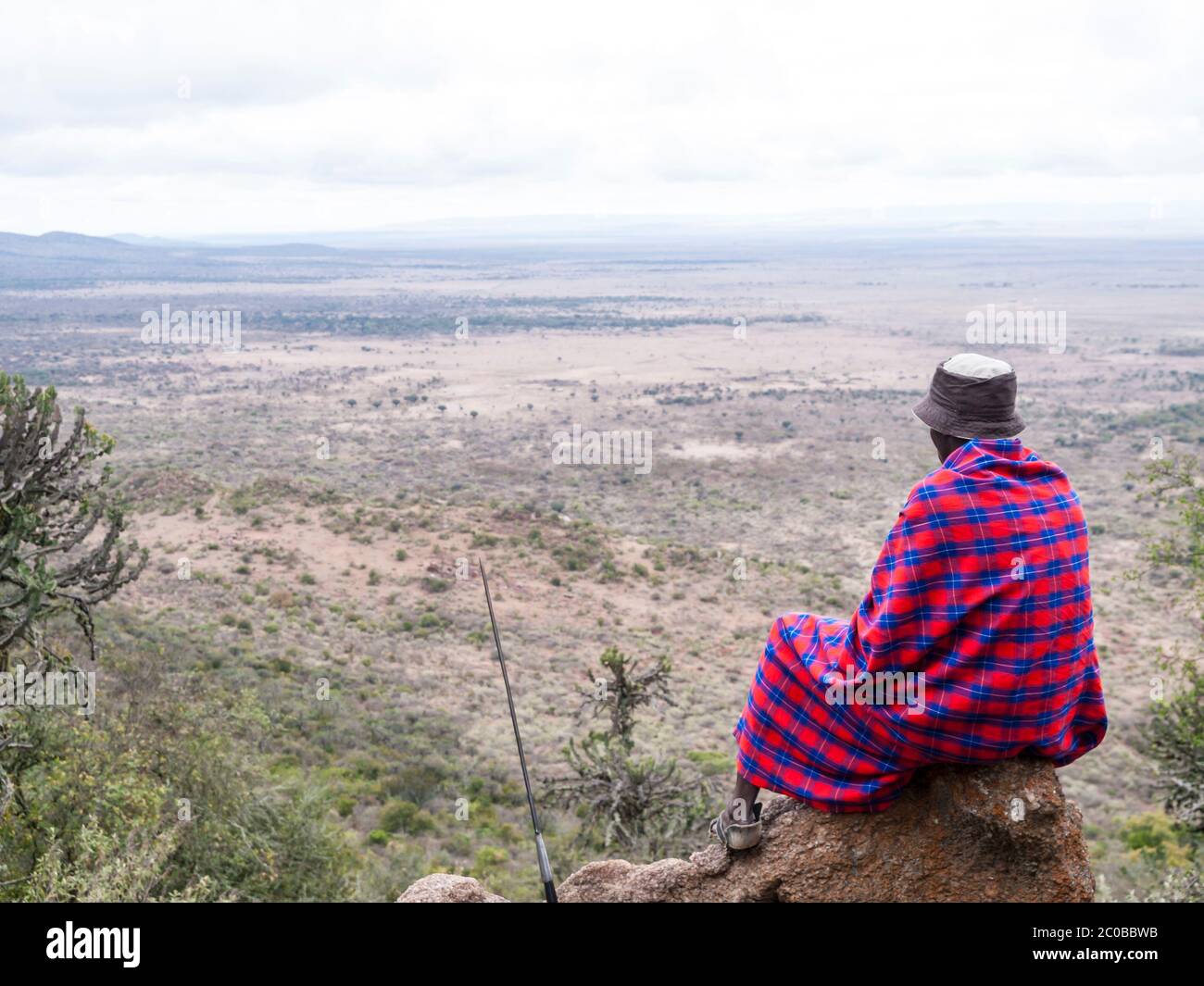 Maji Moto Eco Camp and Maasai Stock Photo - Alamy