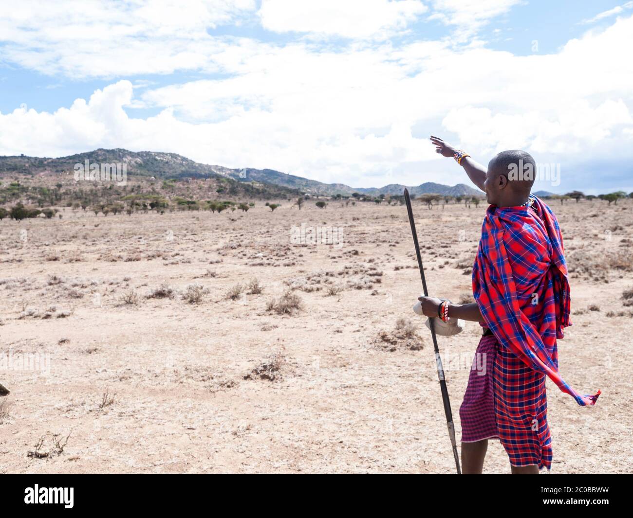 Maji Moto Eco Camp and Maasai Stock Photo - Alamy
