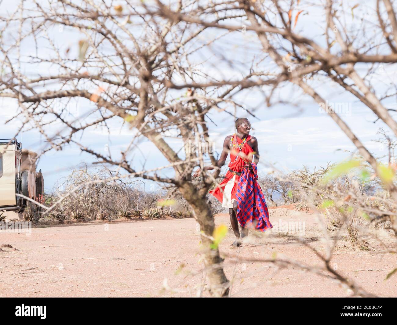 Maji Moto Eco Camp and Maasai Stock Photo - Alamy