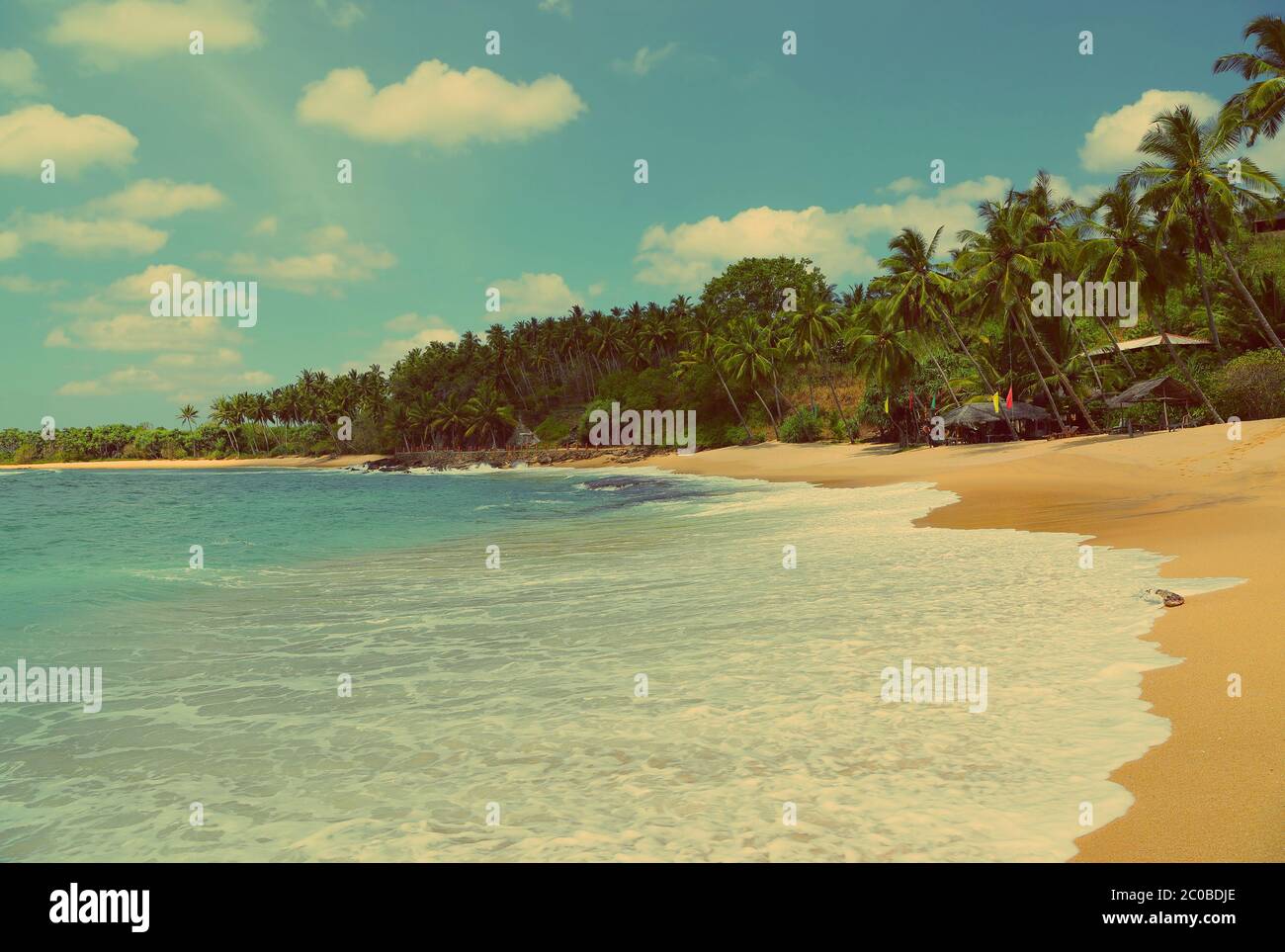Retro tropical beach hi-res stock photography and images - Alamy