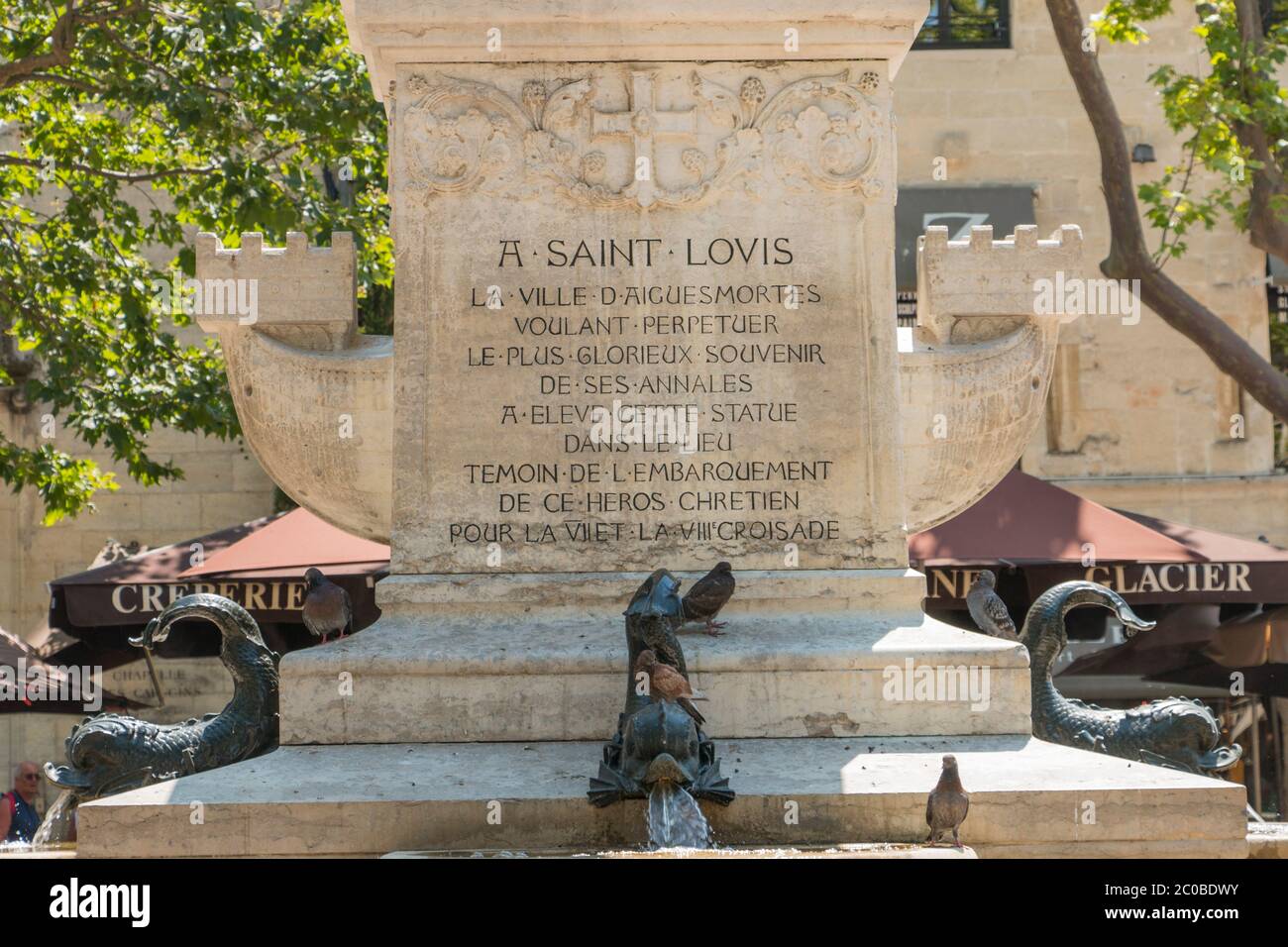 Saint Louis - Louis IX - monument statue in Aigues-Mortes, Gard, France ...