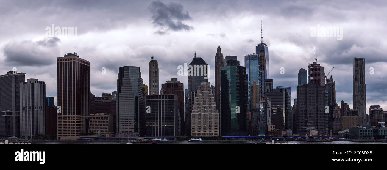 Manhattan Cityscape NYC Skyline Downtown Core Stock Photo - Alamy