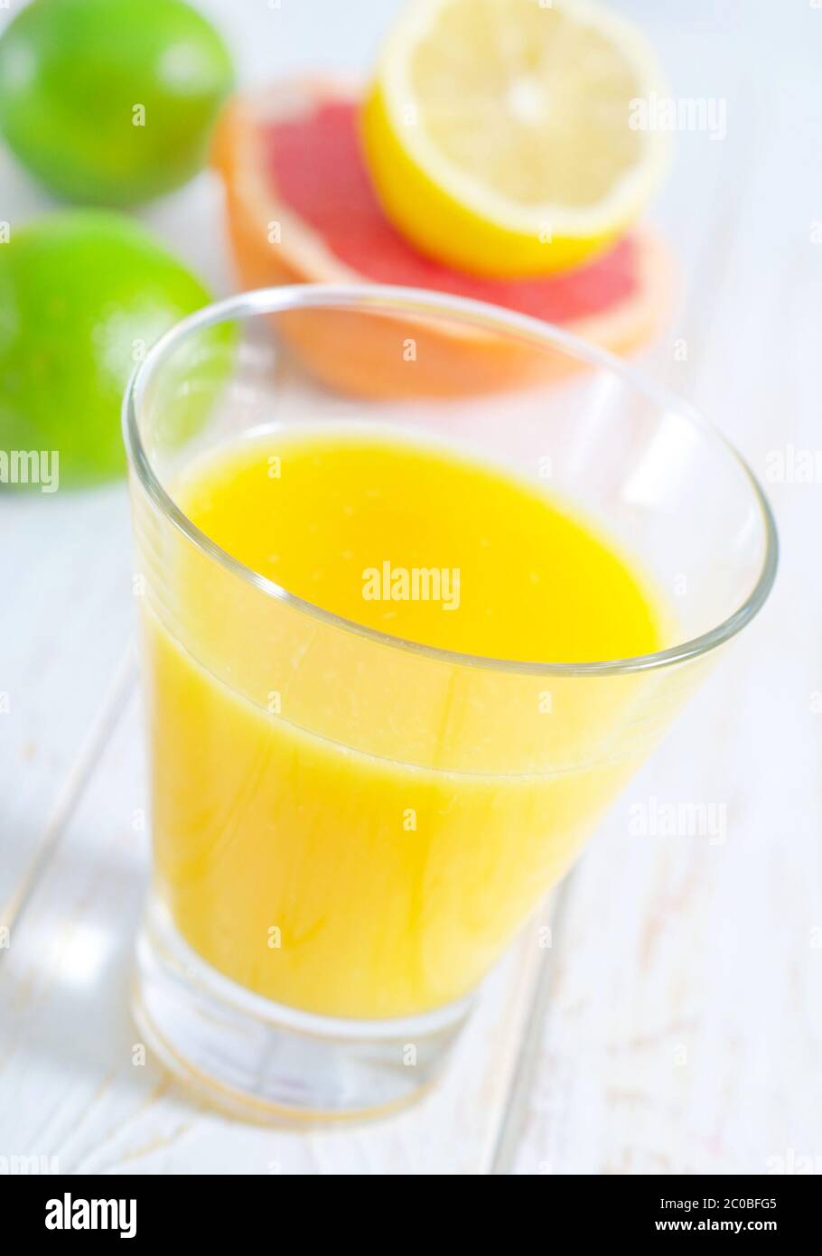 juice with fruit Stock Photo - Alamy