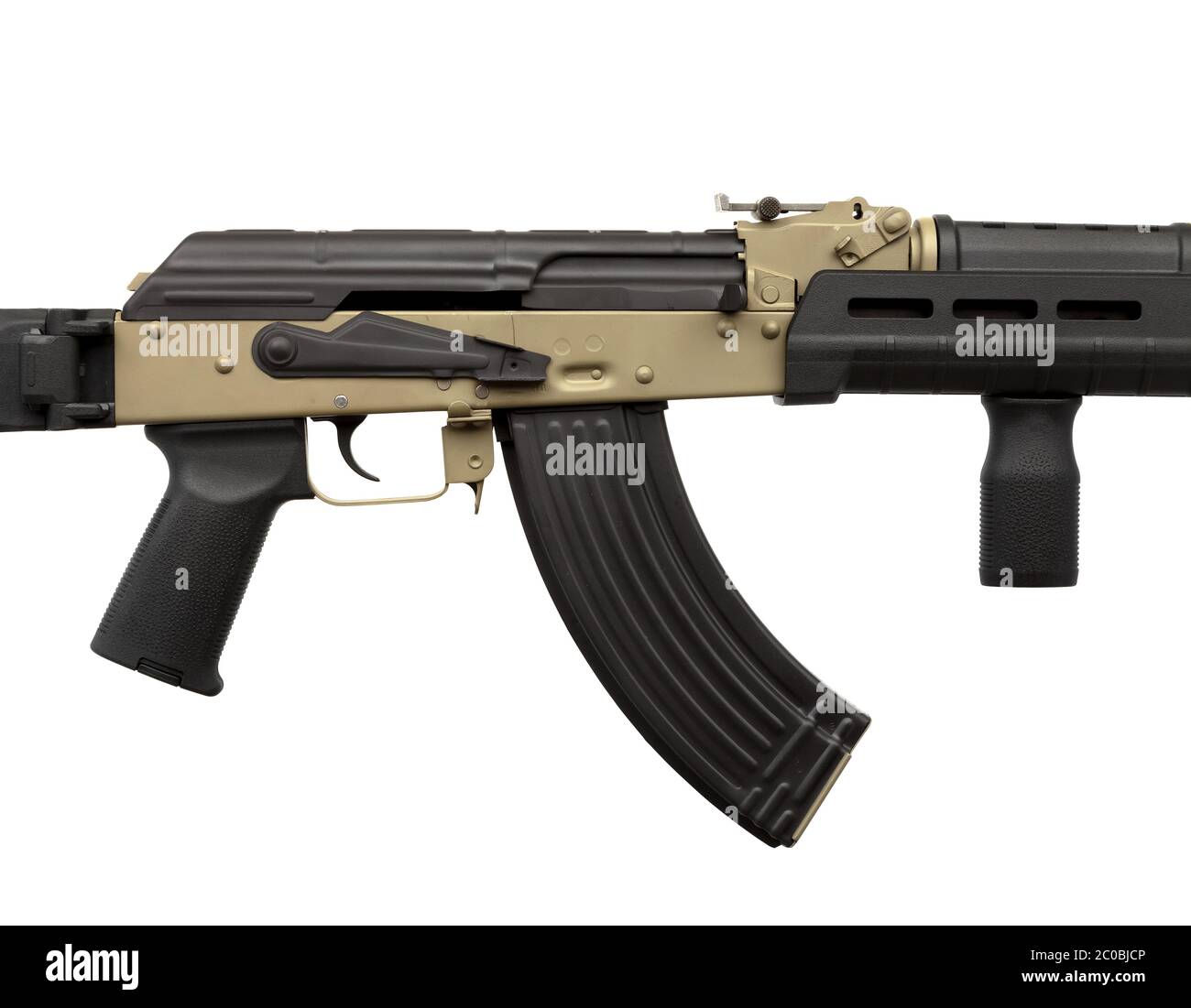 Classic AK automatic carbine in a modern body kit. Soviet army weapons ...