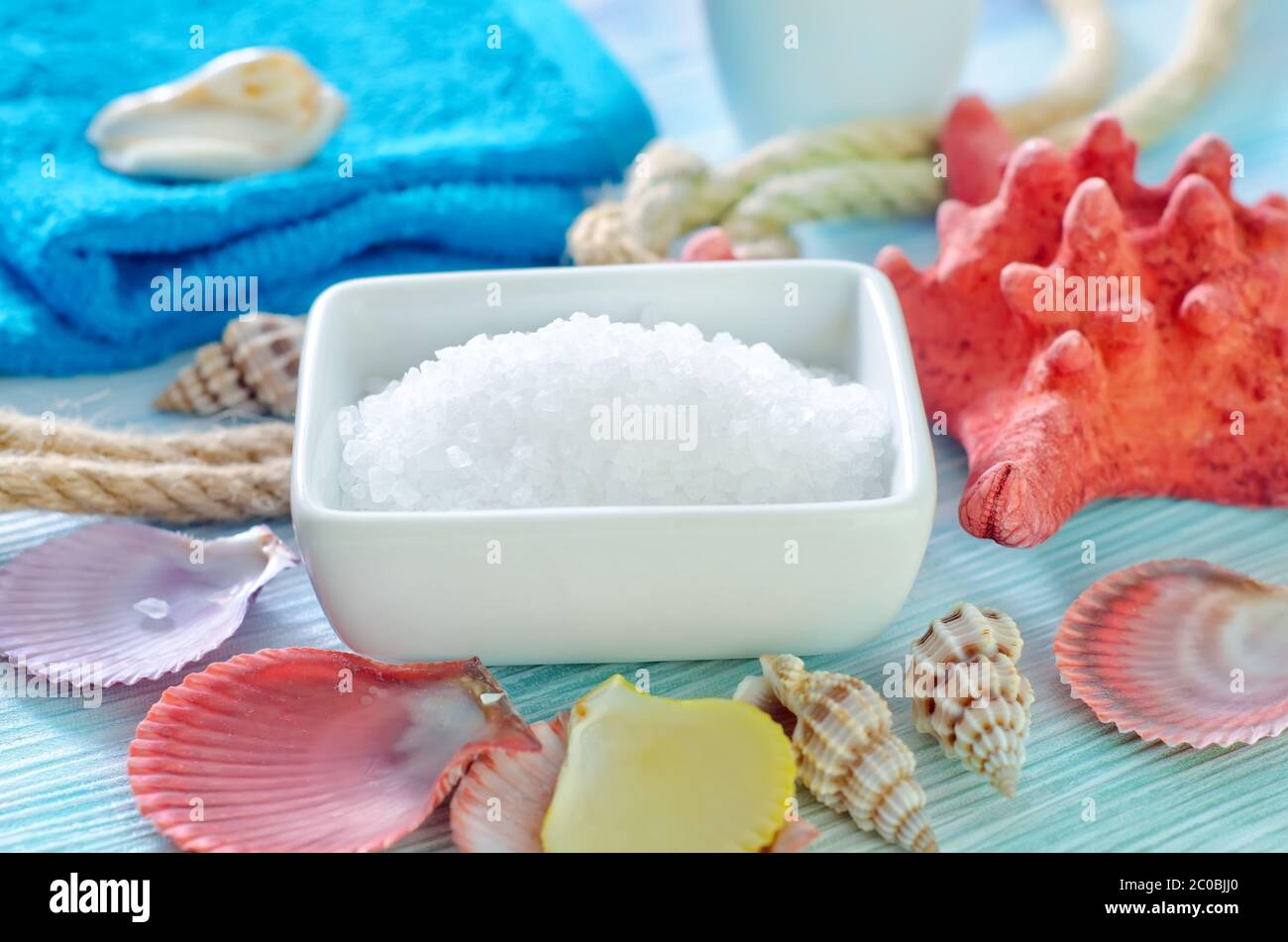 sea salt and shells Stock Photo - Alamy