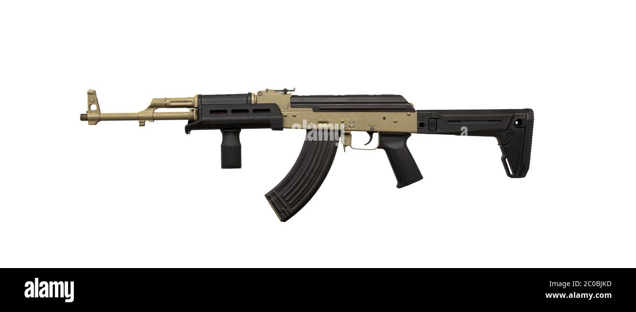 Classic AK automatic carbine in a modern body kit. Soviet army weapons ...