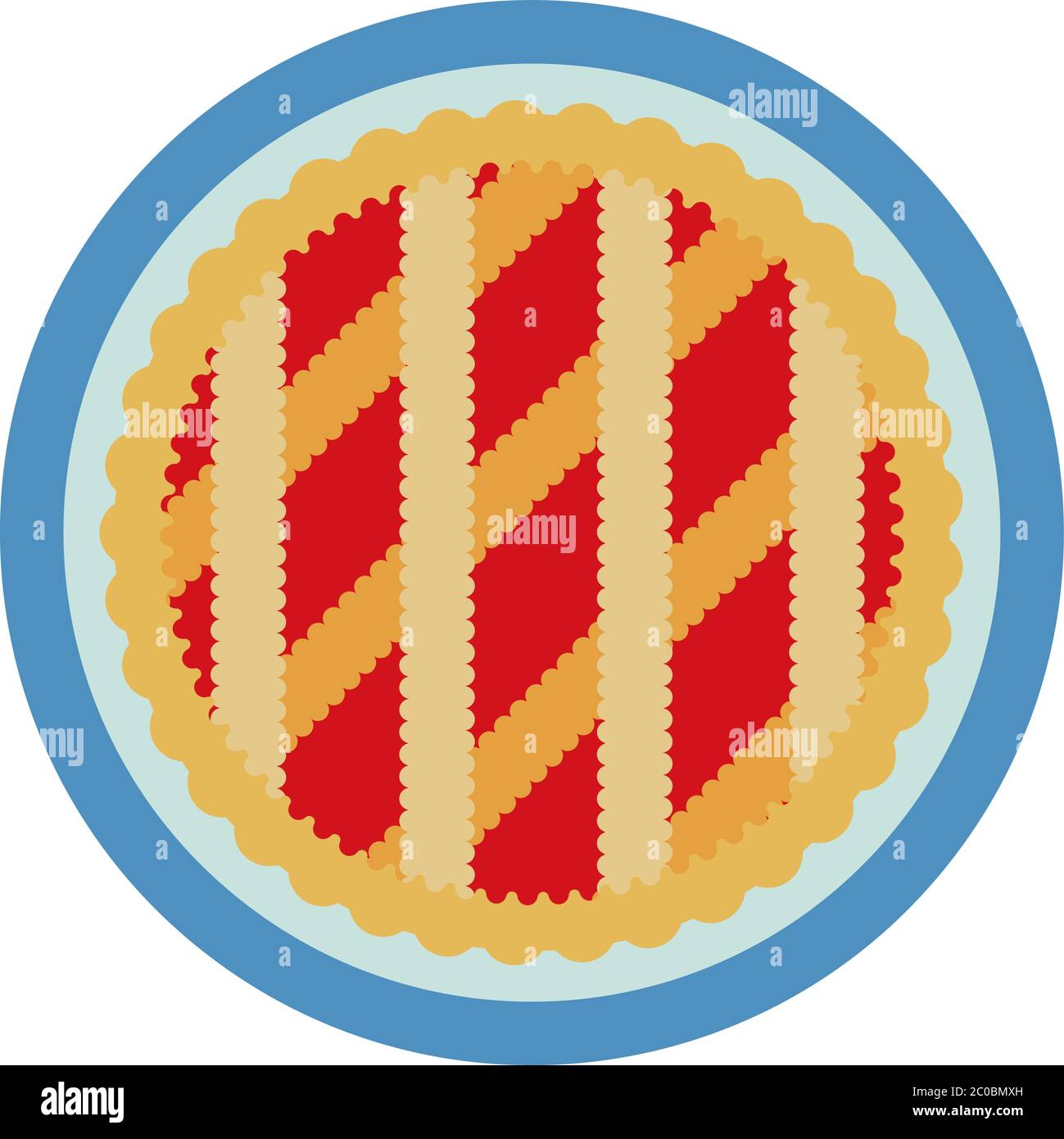 Rustic fruit pie Stock Vector Images - Alamy